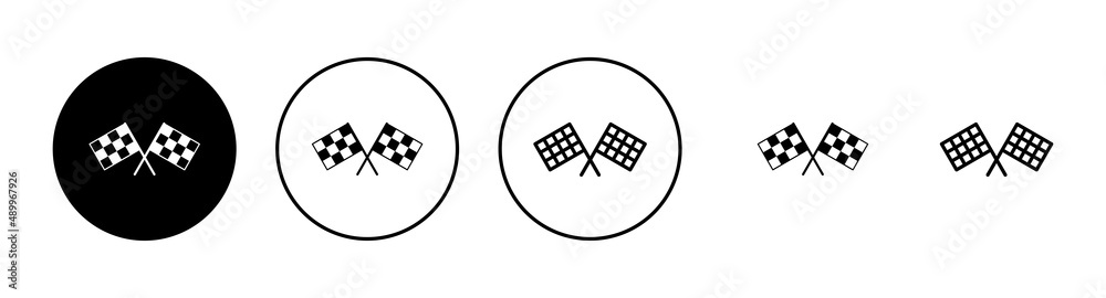 Racing flag icons set. race flag sign and symbol.Checkered racing flag ...