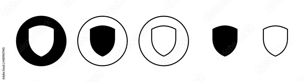 Shield icons set. Protection icon. Security sign and symbol Stock ...