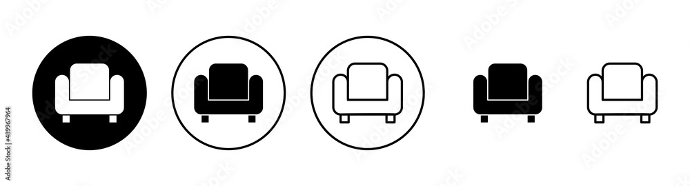 Sofa icons set. sofa sign and symbol. furniture icon Stock Vector ...