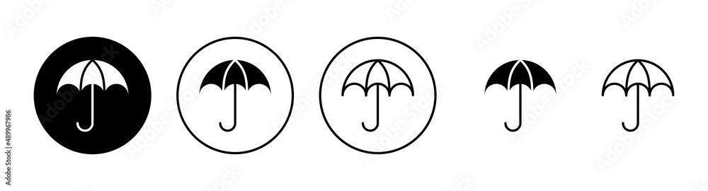 Umbrella icons set. umbrella sign and symbol Stock Vector | Adobe Stock