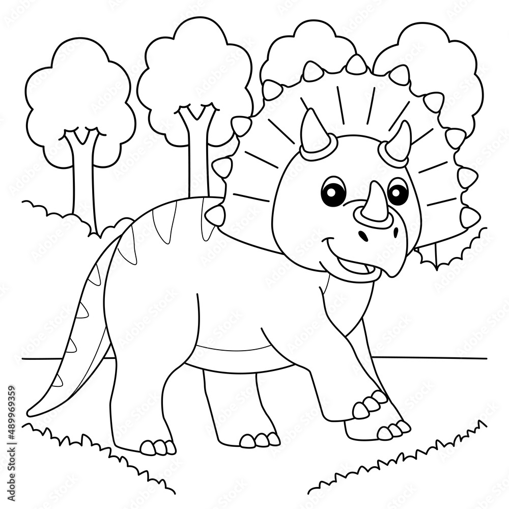 Triceratops Coloring Page