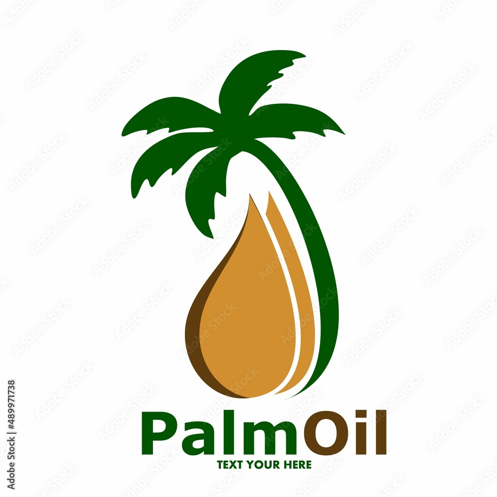 Vektorová grafika „Palm oil vector logo template. This design use green ...