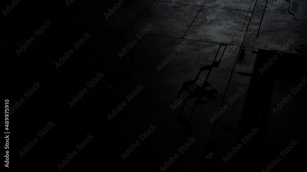 Black, Tech Background with Sci-Fi 3D Panels. Dark, Futuristic style ...