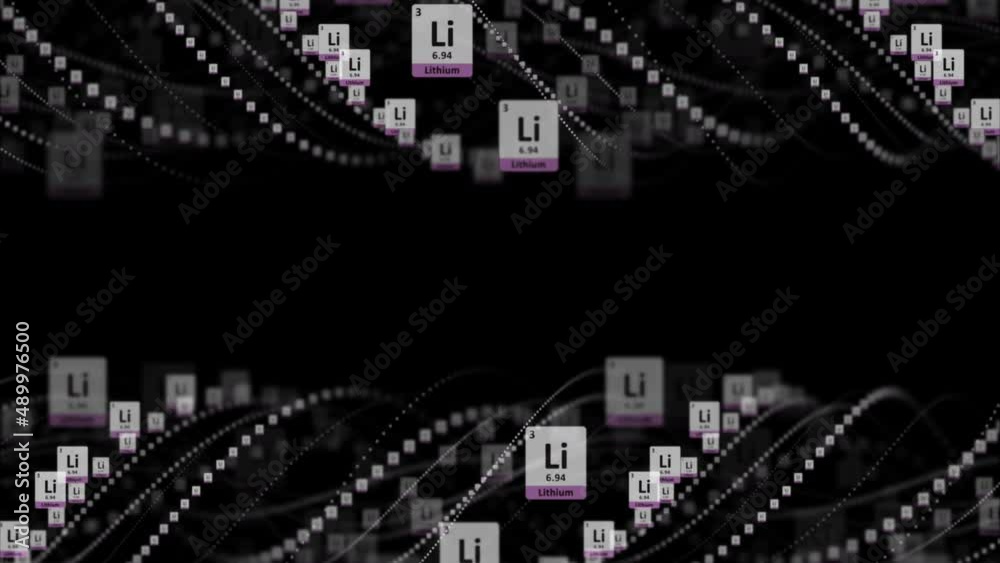 LITHIUM Molecule Symbol, Chemistry Periodic Table, Animation ...