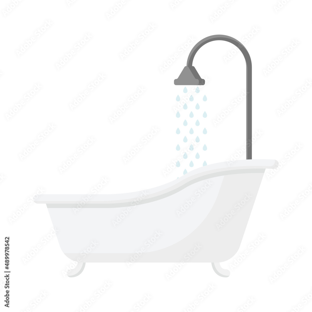 bathtub cartoon vector illustration isolated object Stock Vector ...