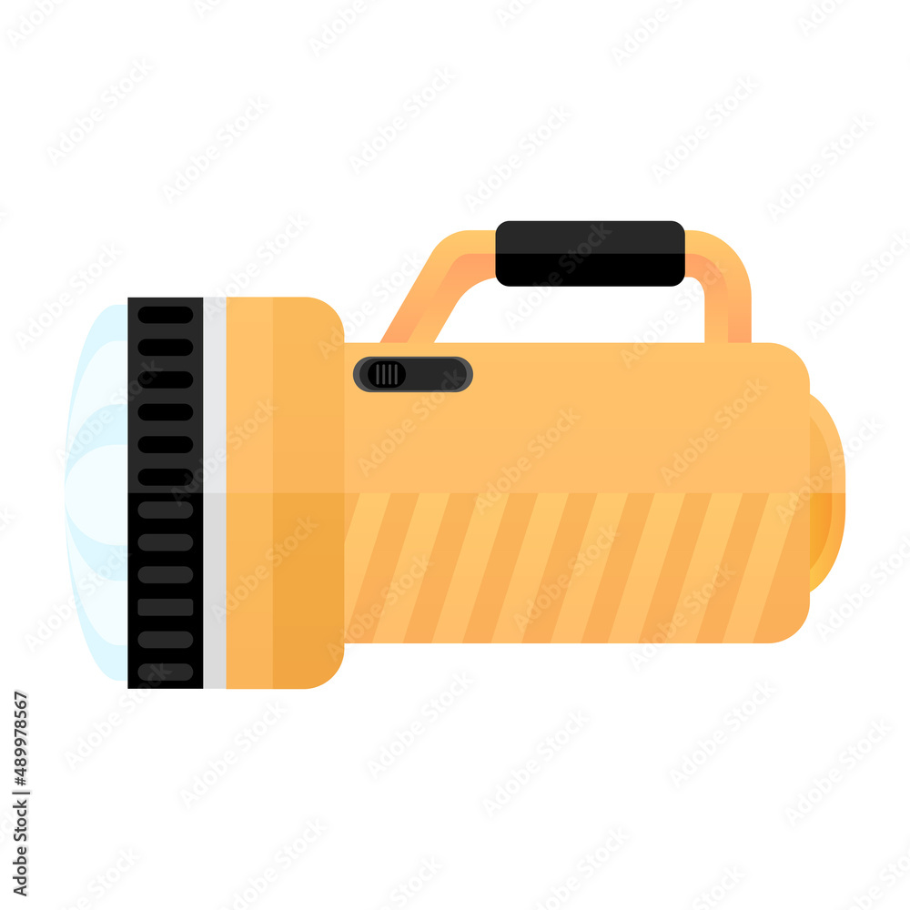 hand flashlight cartoon vector illustration isolated object Stock ...