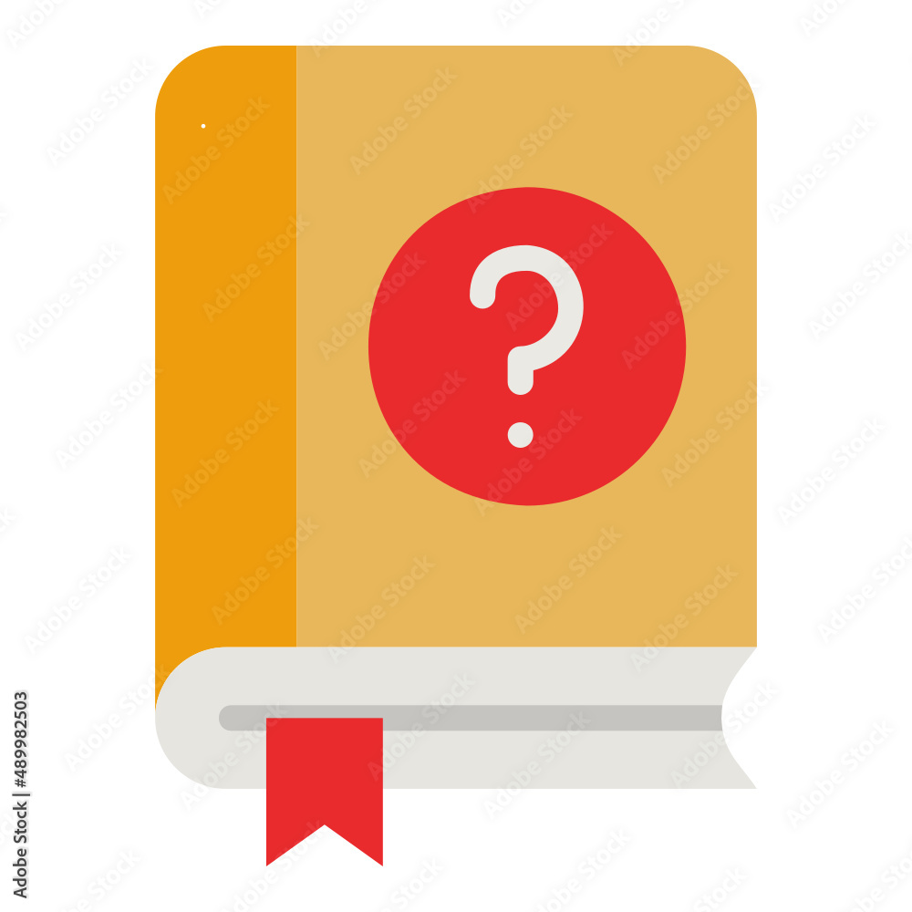 book guide faq flat icon. Can be used for digital product, presentation ...