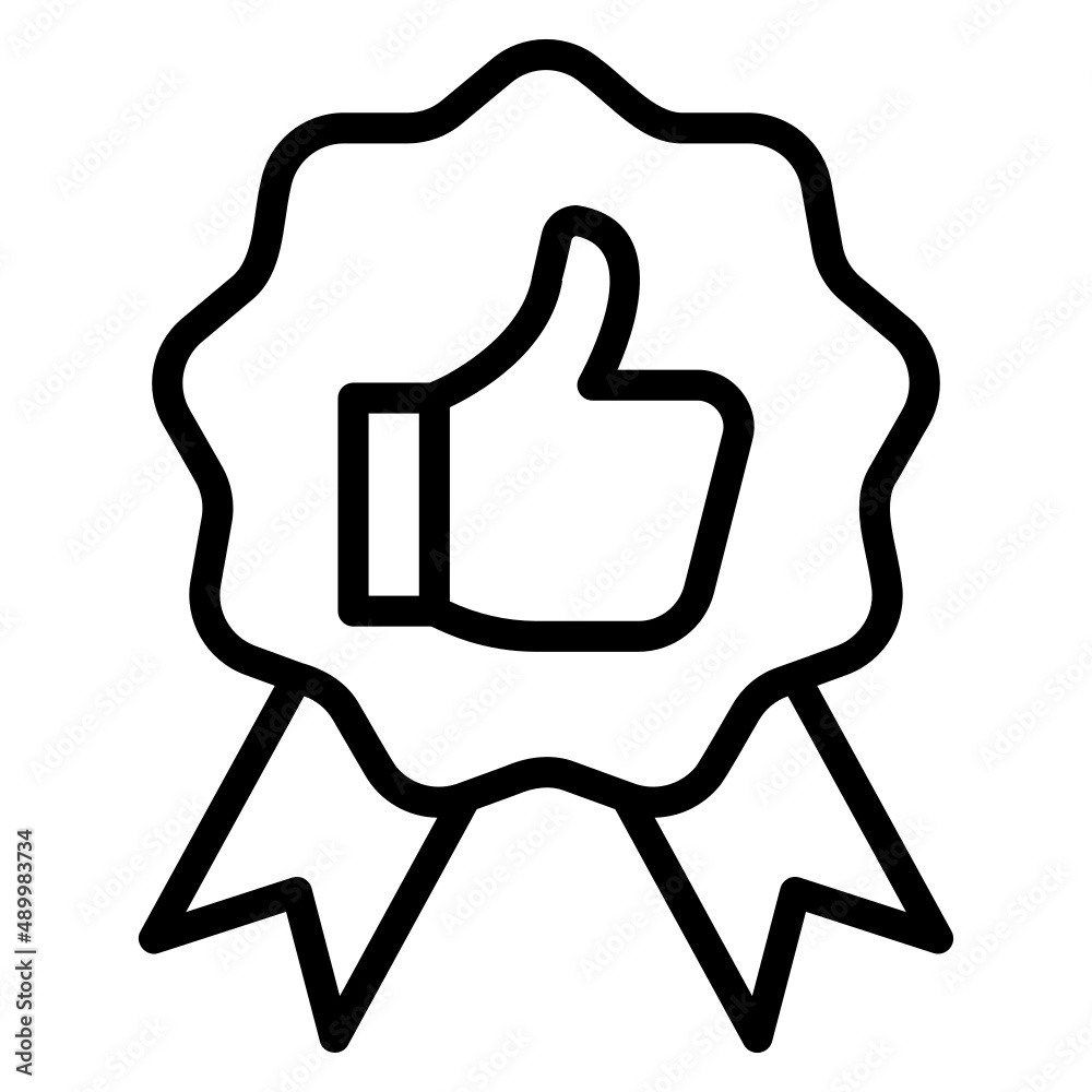 best seller recomended line icon. Can be used for digital product ...