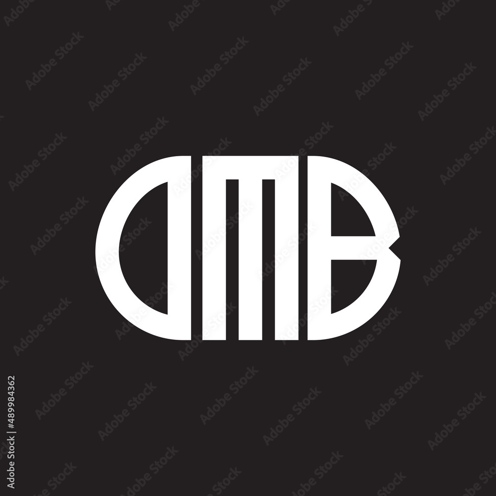 OMB letter logo design on black background. OMB creative initials ...