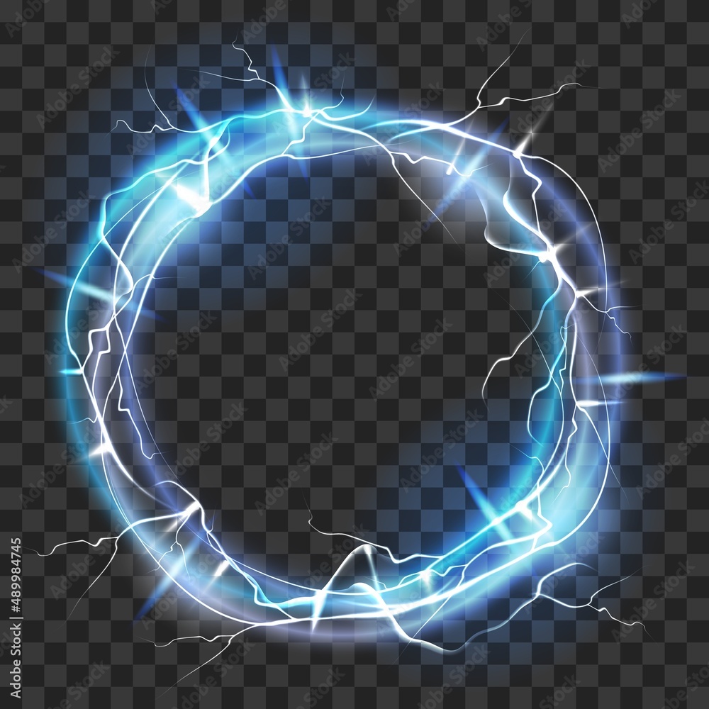 Plasma ring, lightning dark portal Stock Vector | Adobe Stock