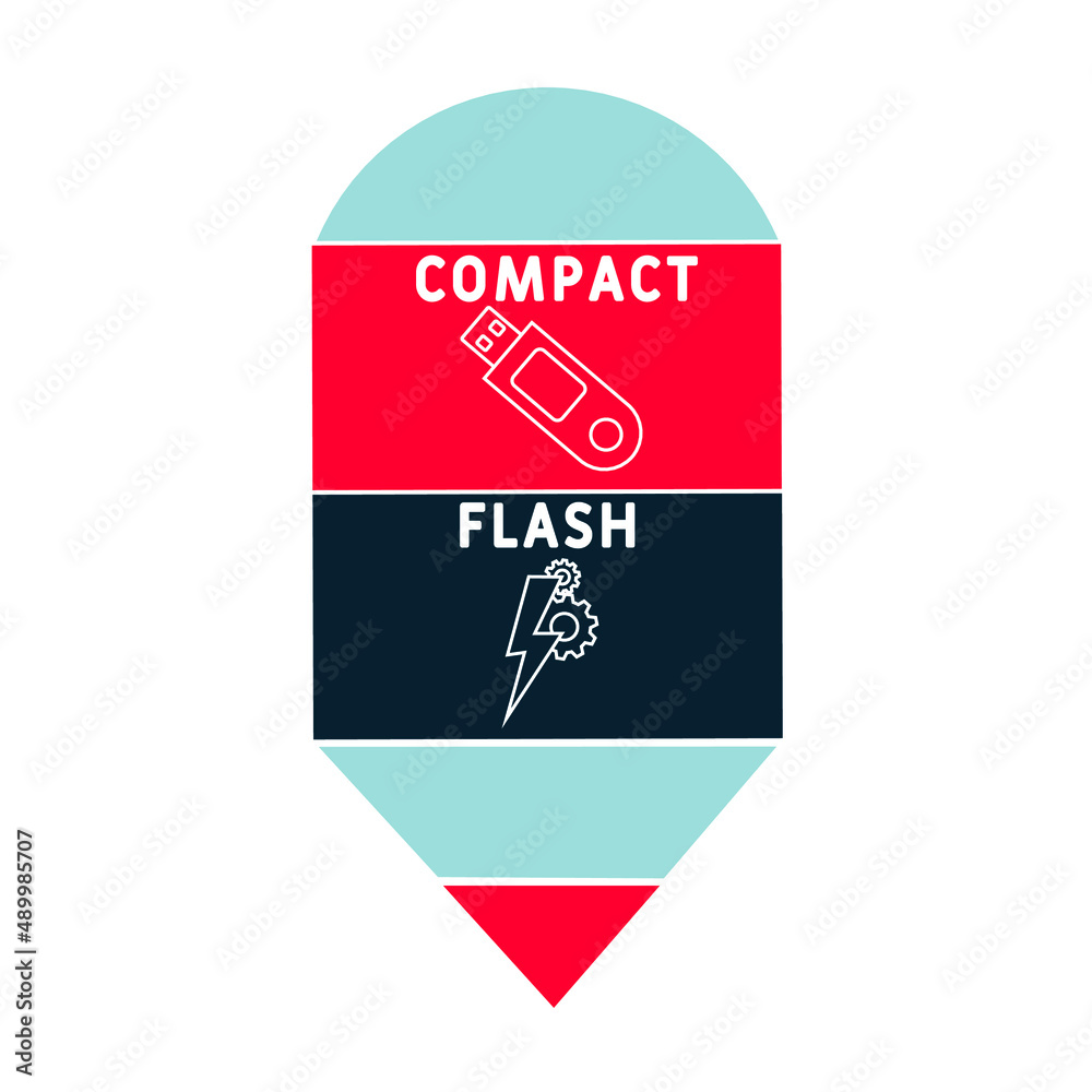 CF - Compact Flash acronym. business concept background. vector ...