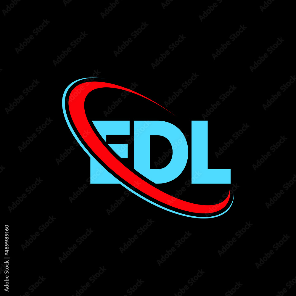 Vektorová grafika „EDL logo. EDL letter. EDL letter logo design ...