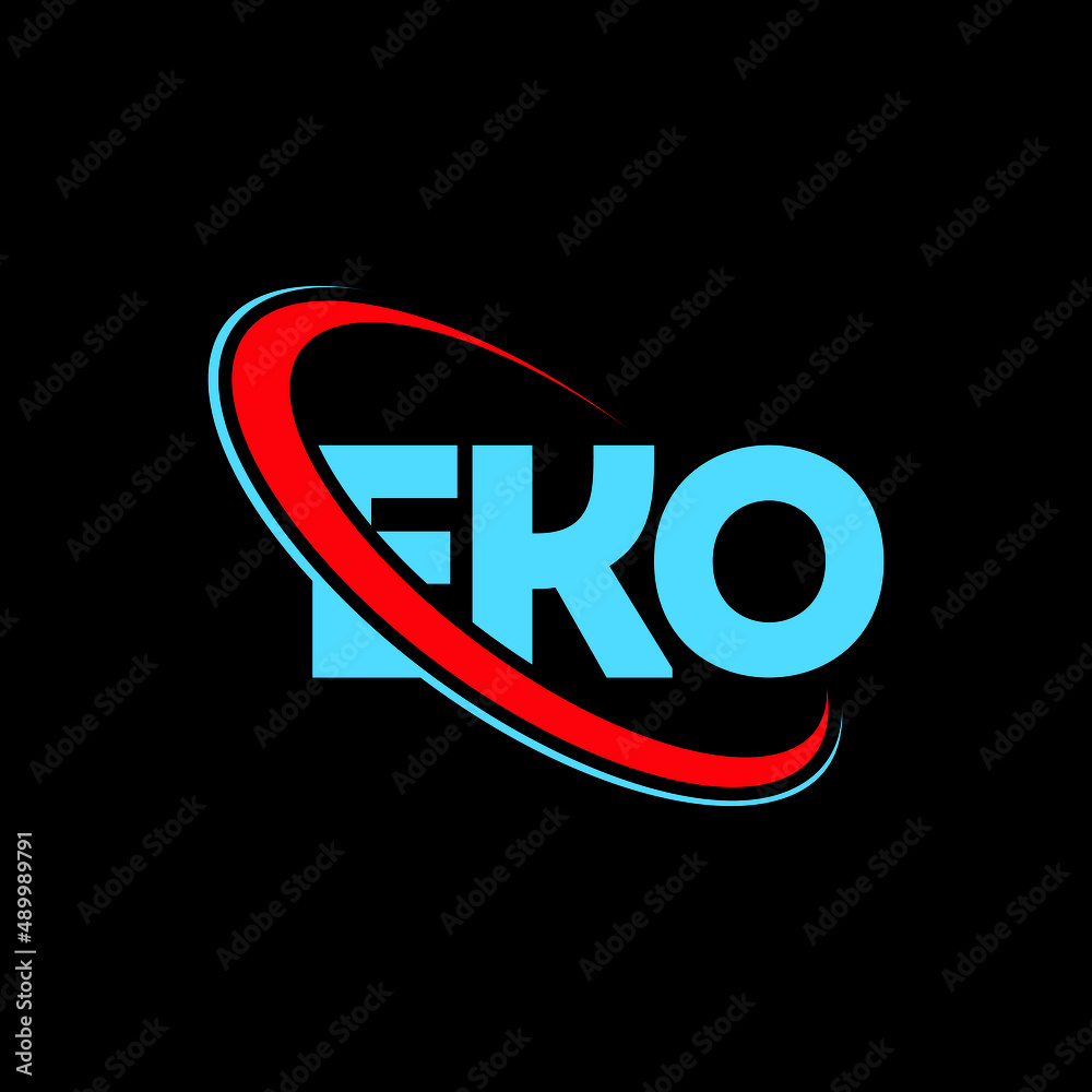 Plakat EKO logo. EKO letter. EKO letter logo design. Initials EKO logo ...