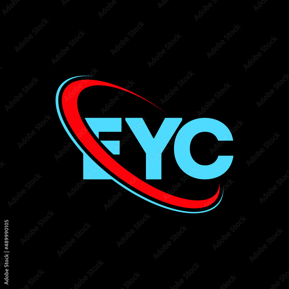 EYC logo. EYC letter. EYC letter logo design. Initials EYC logo linked ...