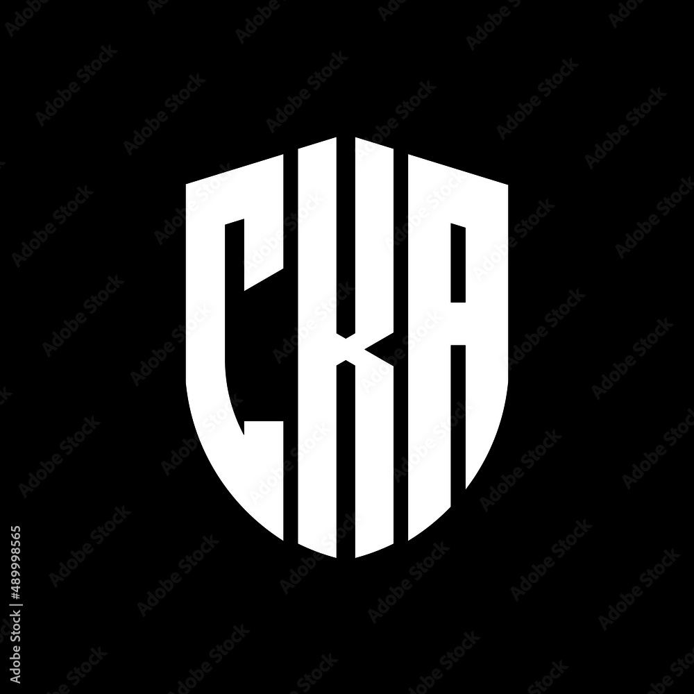 CKA letter logo design. CKA modern letter logo with black background ...