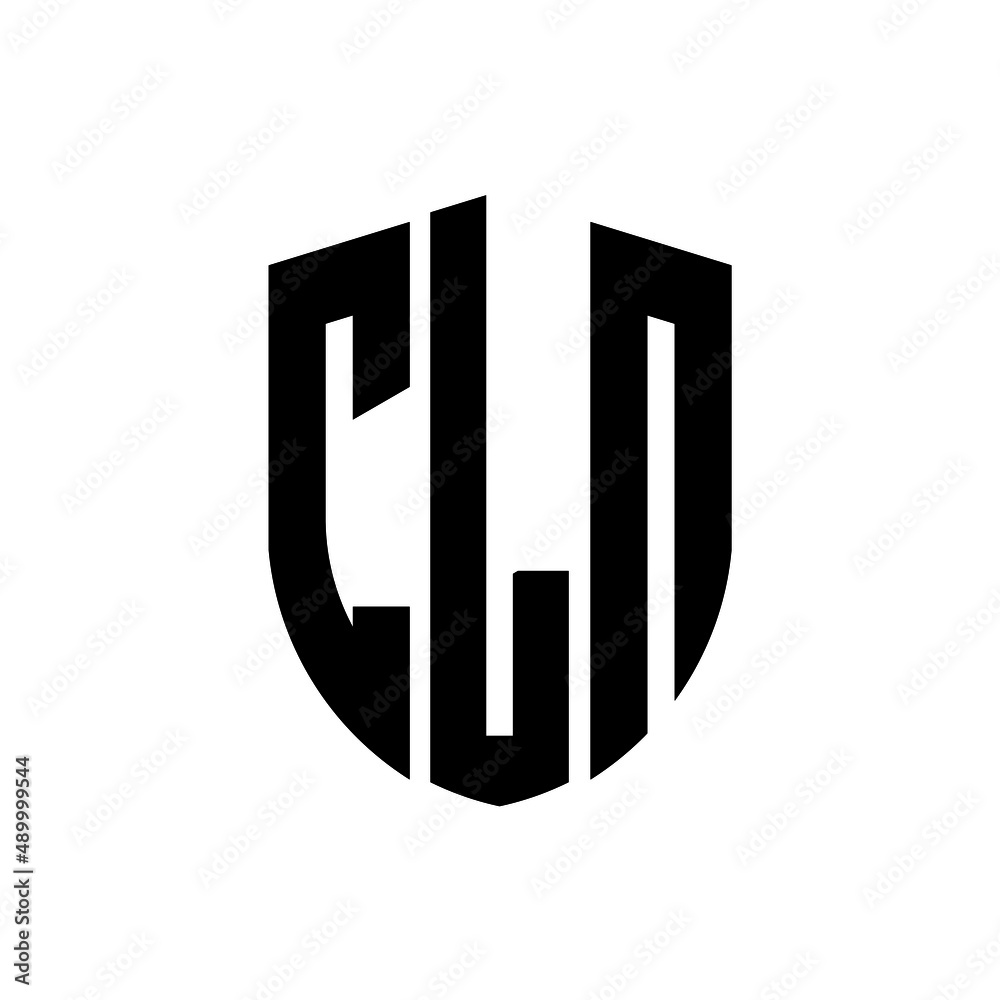 CLN letter logo design. CLN modern letter logo with black background ...