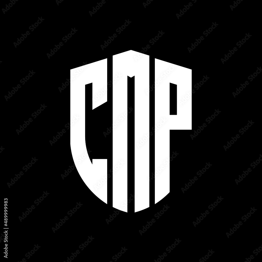CMP letter logo design. CMP modern letter logo with black background ...