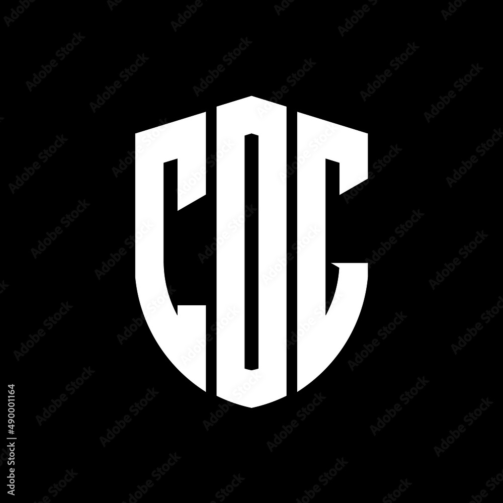COG letter logo design. COG modern letter logo with black background ...