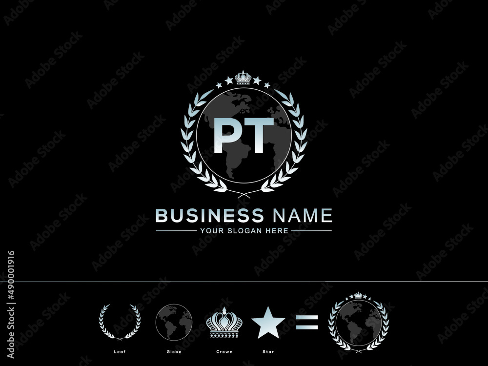 Letter PT Logo, Monogram pt Emblem Style Vector Logo Icon with Unique ...