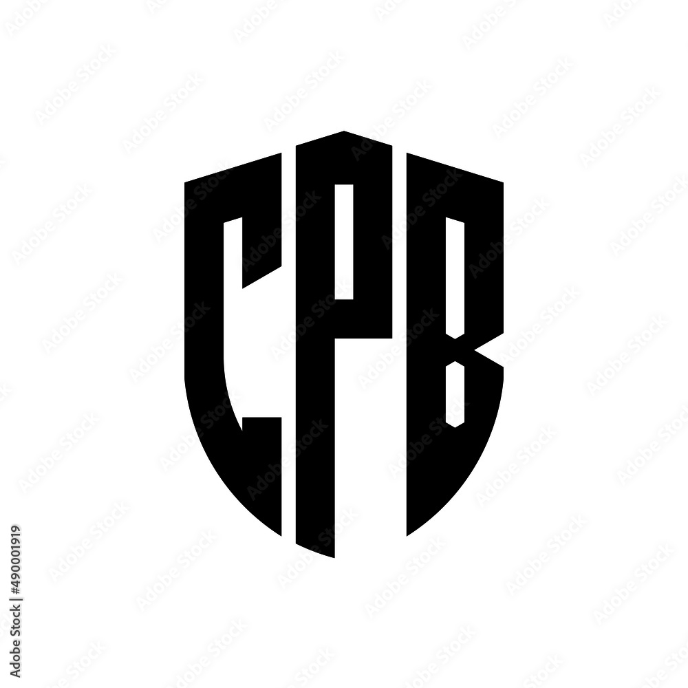CPB letter logo design. CPB modern letter logo with black background ...