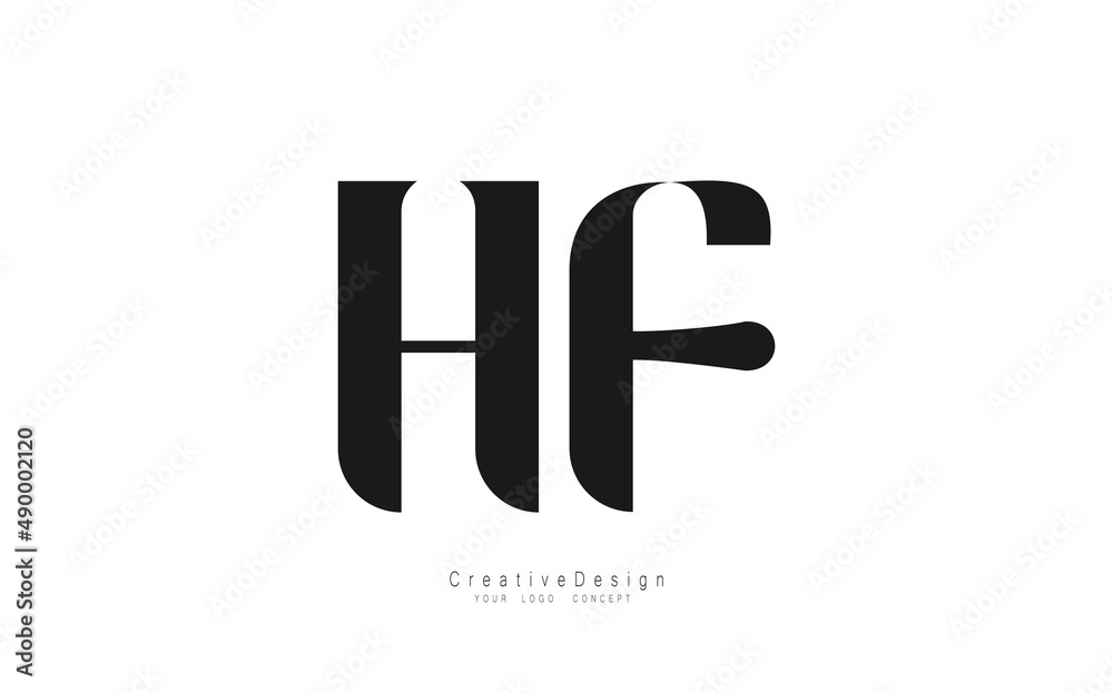 HF Letter logo Design emblem vector icon, emblem with white background ...