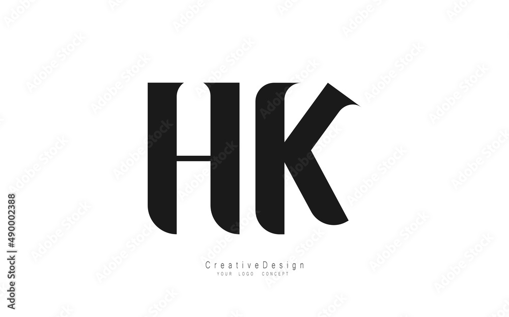 HK Letter logo Design emblem vector icon, emblem with white background ...