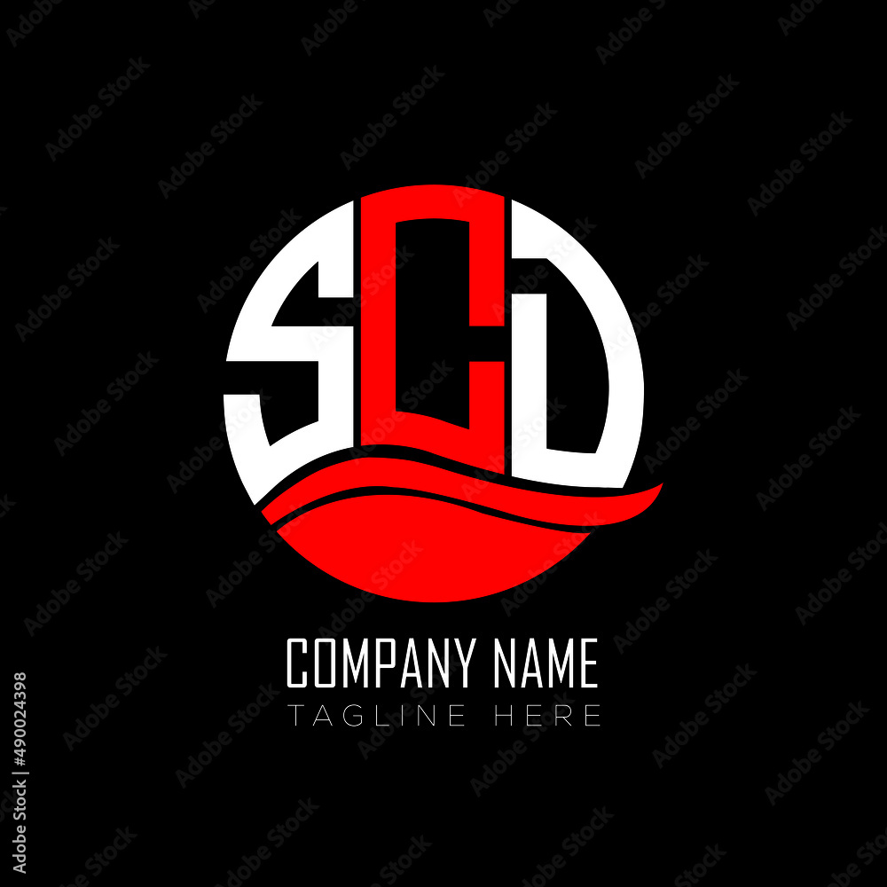 SCD logo monogram isolated on circle element design template, SCD ...