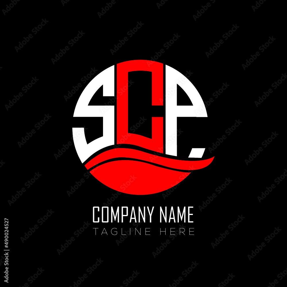 Vecteur Stock SCP logo monogram isolated on circle element design ...