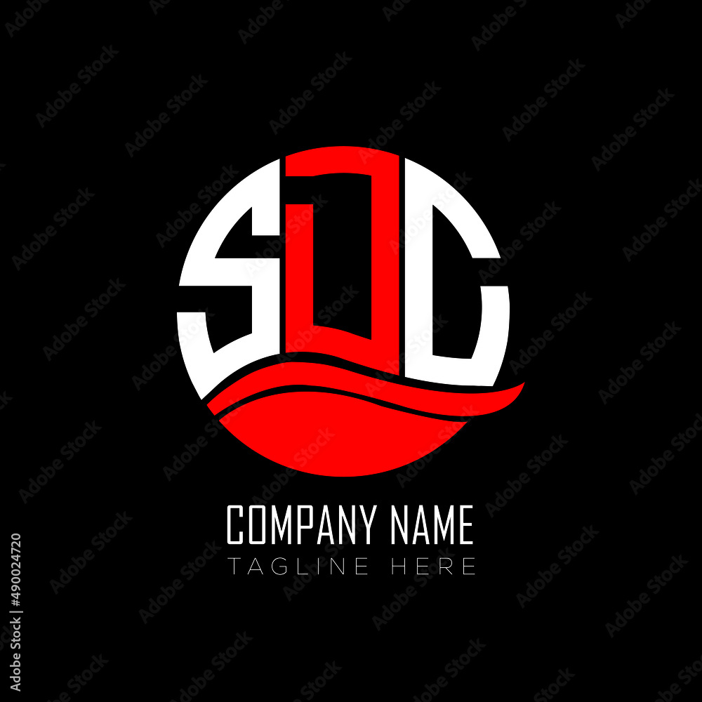 SDC logo monogram isolated on circle element design template, SDC ...