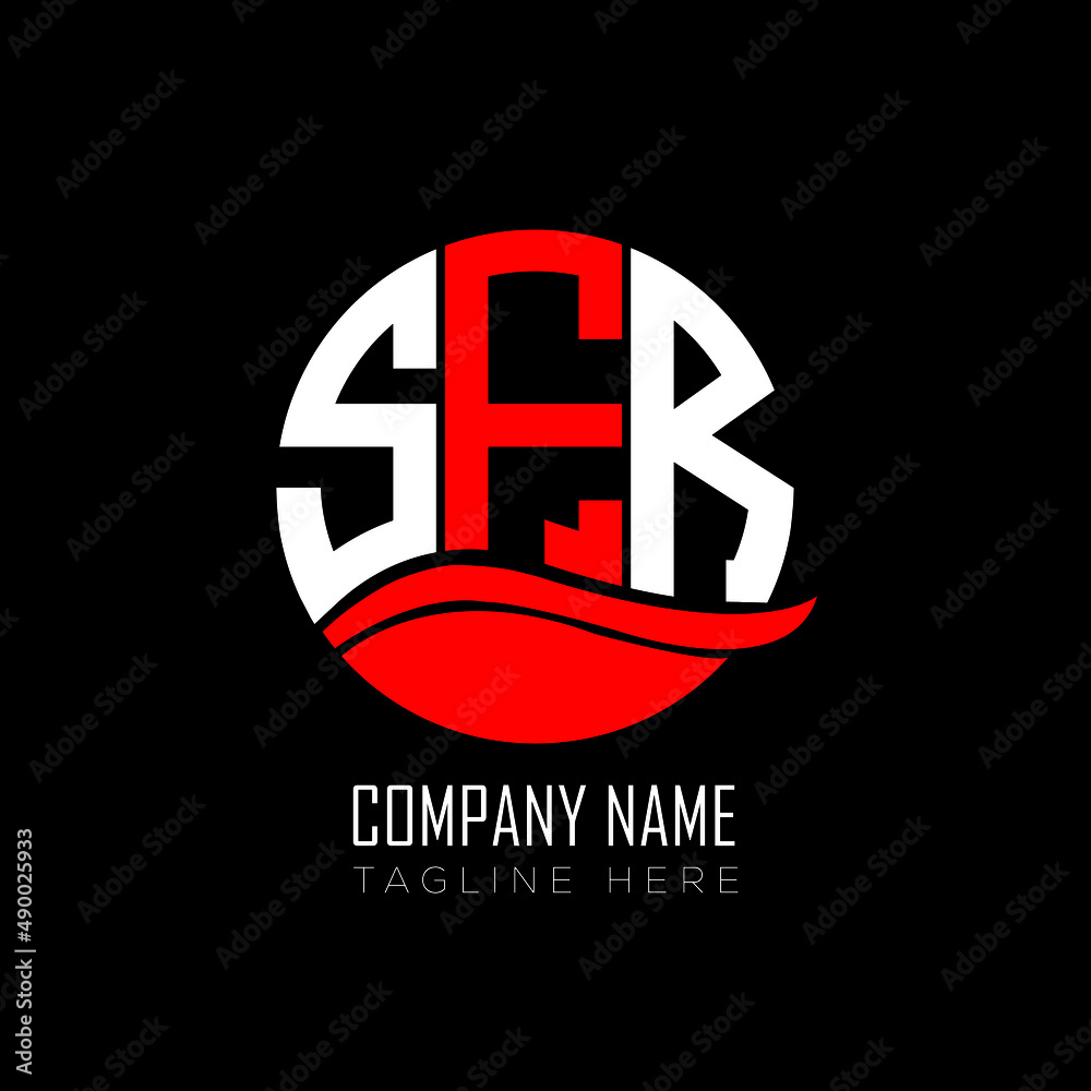 SFR logo monogram isolated on circle element design template, SFR ...