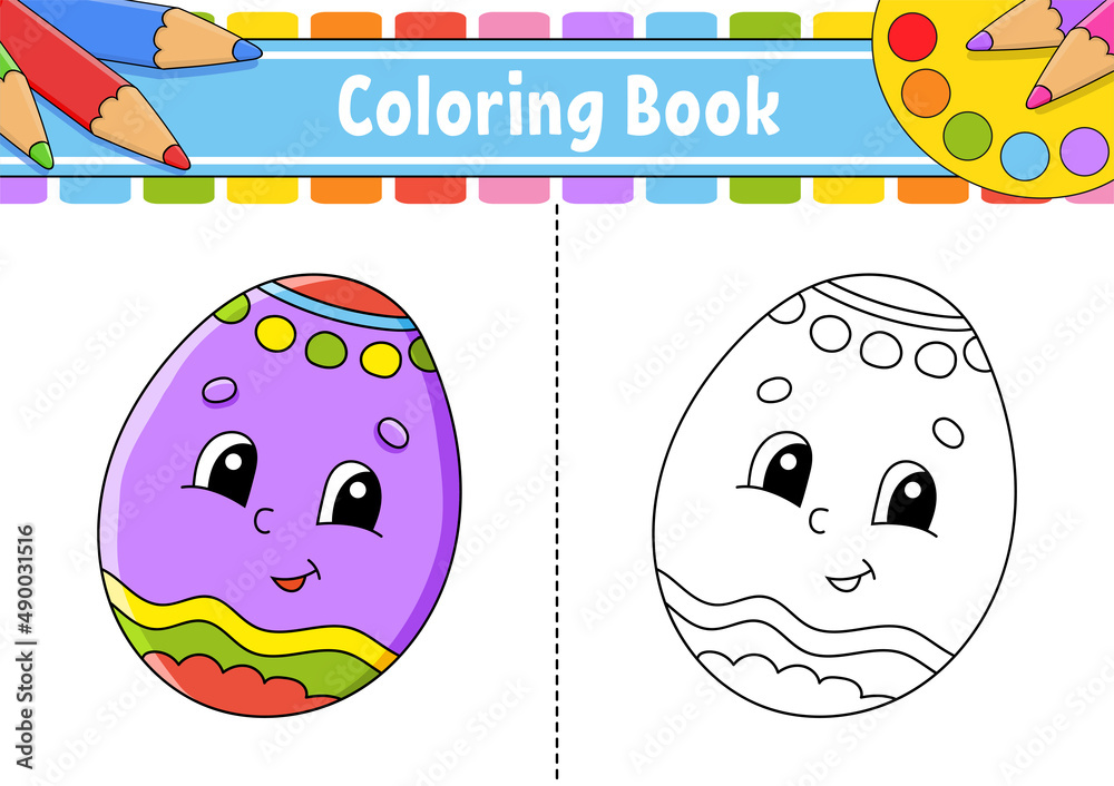 Coloring page for kids. cartoon character. Vector illustration. Easter ...