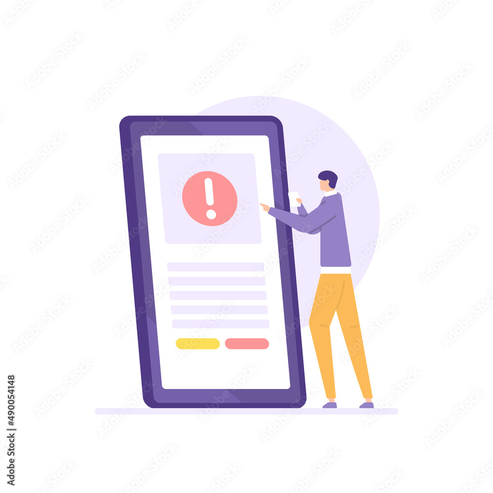 warning letter, hazard notification, report letter. a user gets a ...