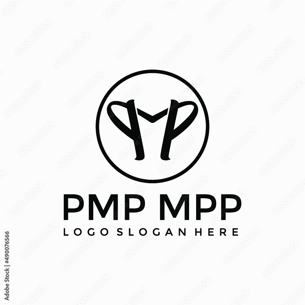 pmp mpp initial circle logo vector image Stock Vector | Adobe Stock