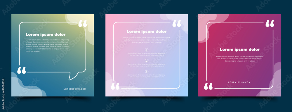 Colorful social media post design with space for the text. Stock Vector ...