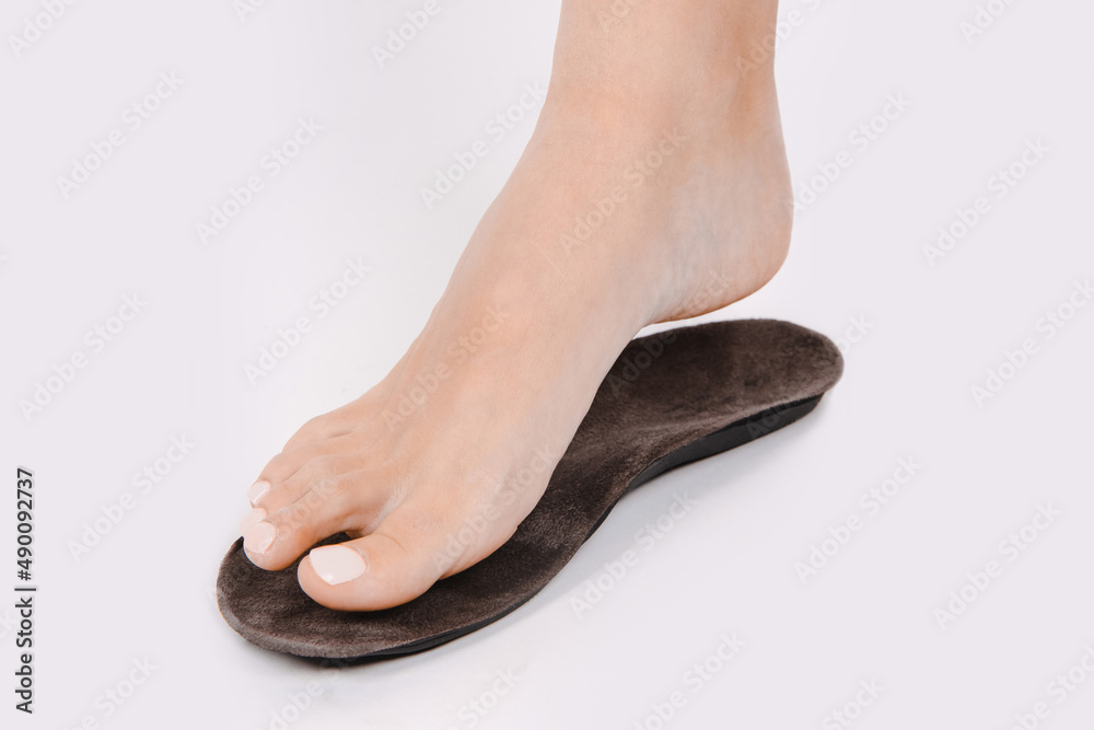 Medical insoles. Isolated orthopedic insoles on a white background ...