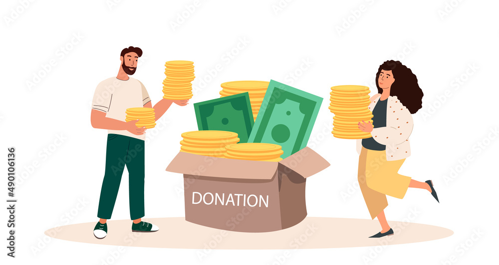 People Donating Money To Other People