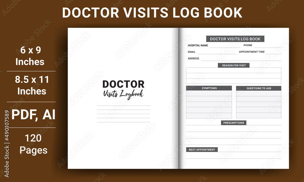 Doctor Visits Logbook, Best Selling Doctor Visits logbook, Doctor ...