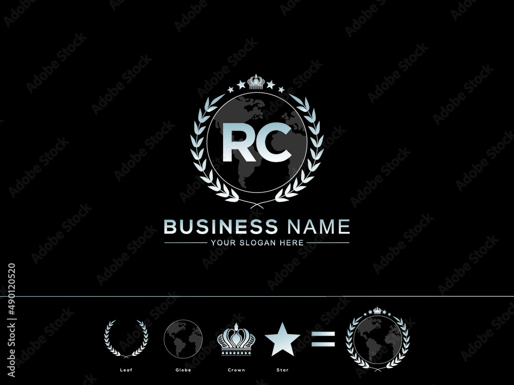 Initial RC Logo, Monogram rc Letter Icon with Colorful circle Leaf ...