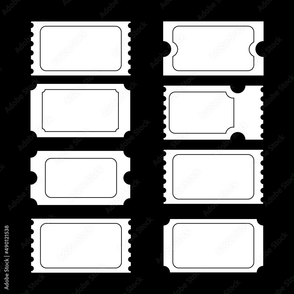 Set of minimalistic modern tickets in vector Stock Vector | Adobe Stock