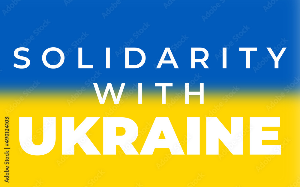 Solidarity With Ukraine. Background with Painted Fist Flag. Patriotic ...