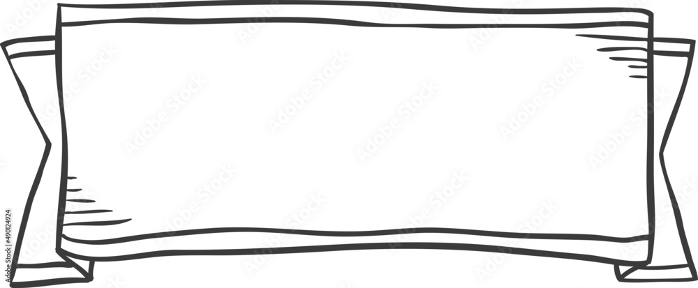 Doodle label. Simple doodle element . Pencil effect sketch. Retro label ...