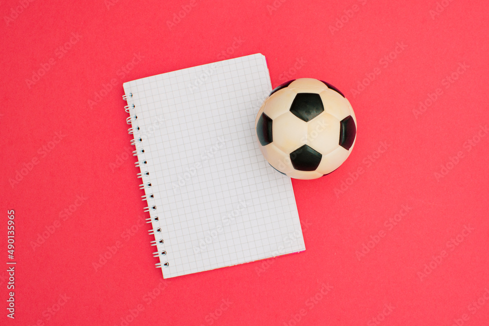 Football and soccer A6 notebook wire binding mock up blank template ...