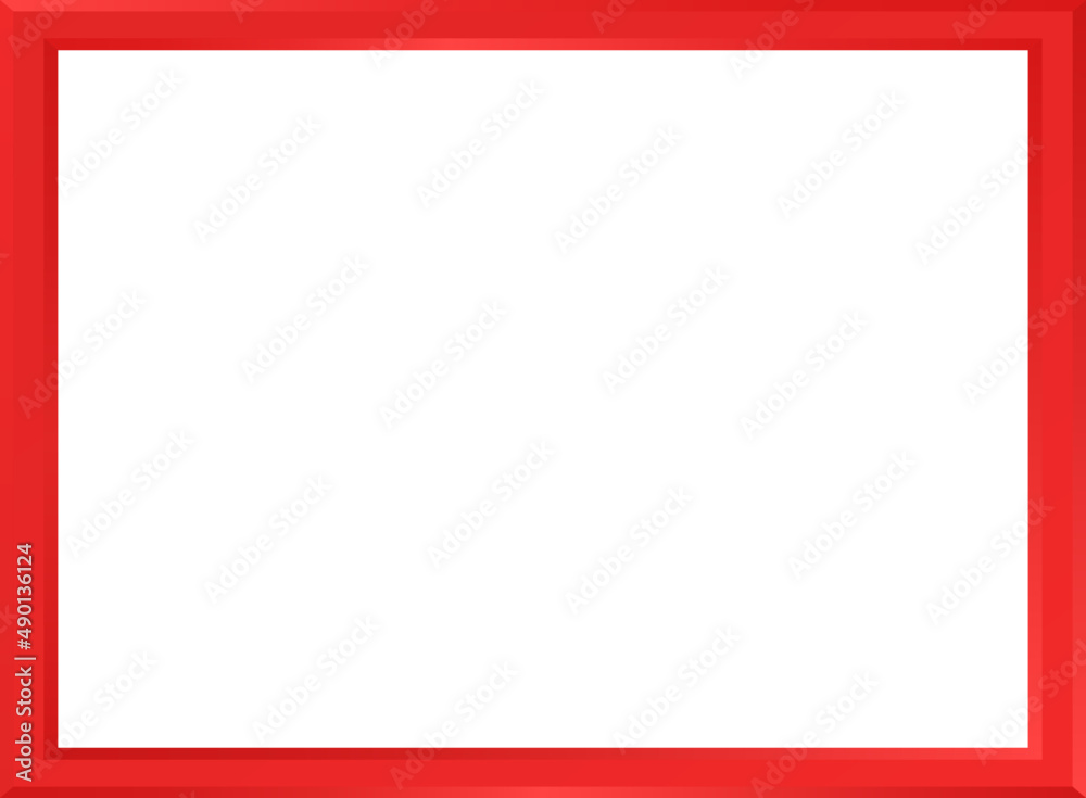 Photoframe mockup. Realistic empty red framing. Photo gallery design ...