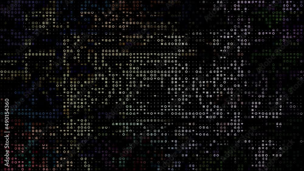 Ascii Text Abstract Pattern Video Background Loop Stock Video | Adobe Stock