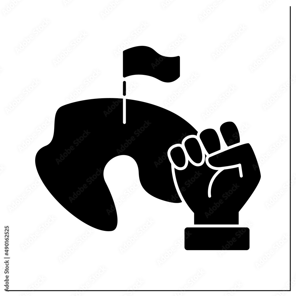 Republic glyph icon. Government form. Power is held by people and their ...