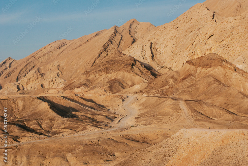 Midbar Yehuda hatichon reserve in the judean desert in Israel, mountain ...