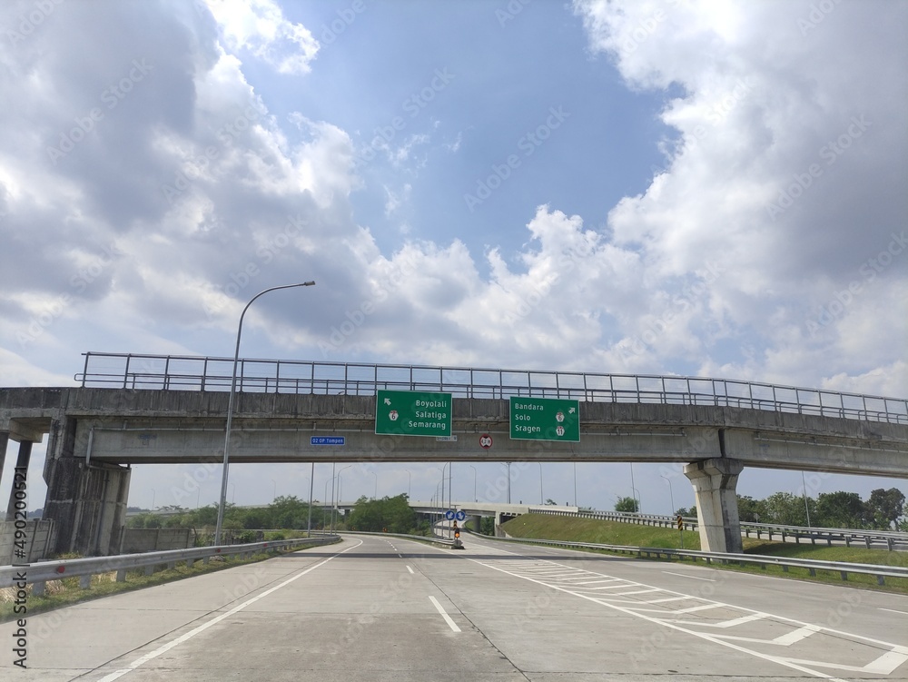 Trans Java toll road infrastructure that connects the cities of Jakarta ...