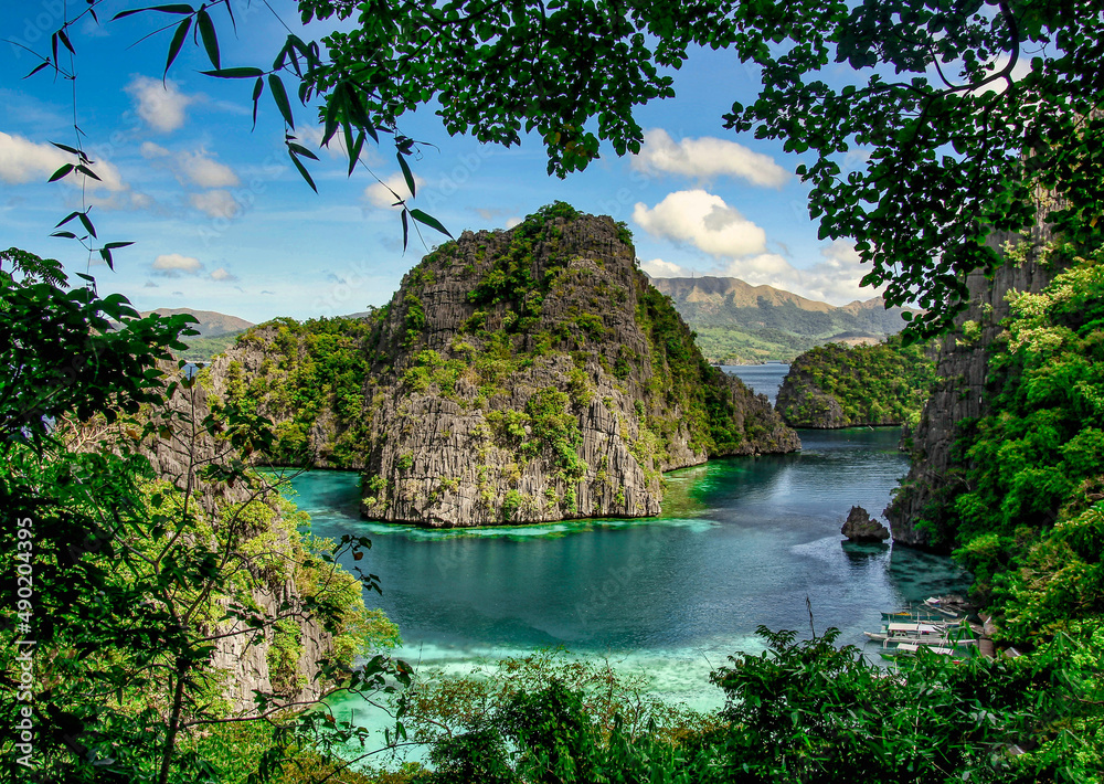 Famous cleanest lake Kayangan Lake during the morning Stock Photo ...