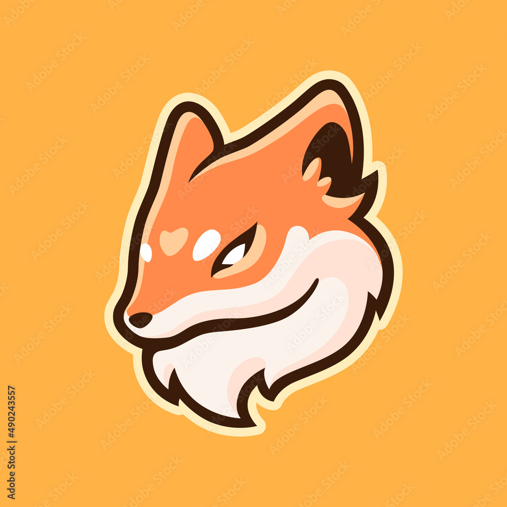 Cute female fox with sharp eye mascot logo design Stock Vector | Adobe ...