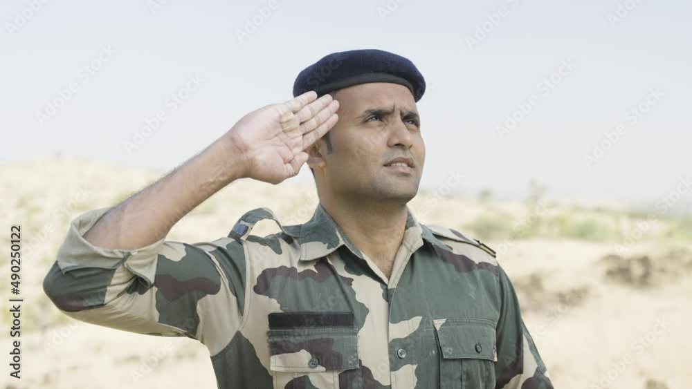 Indian Army Soldiers Saluting